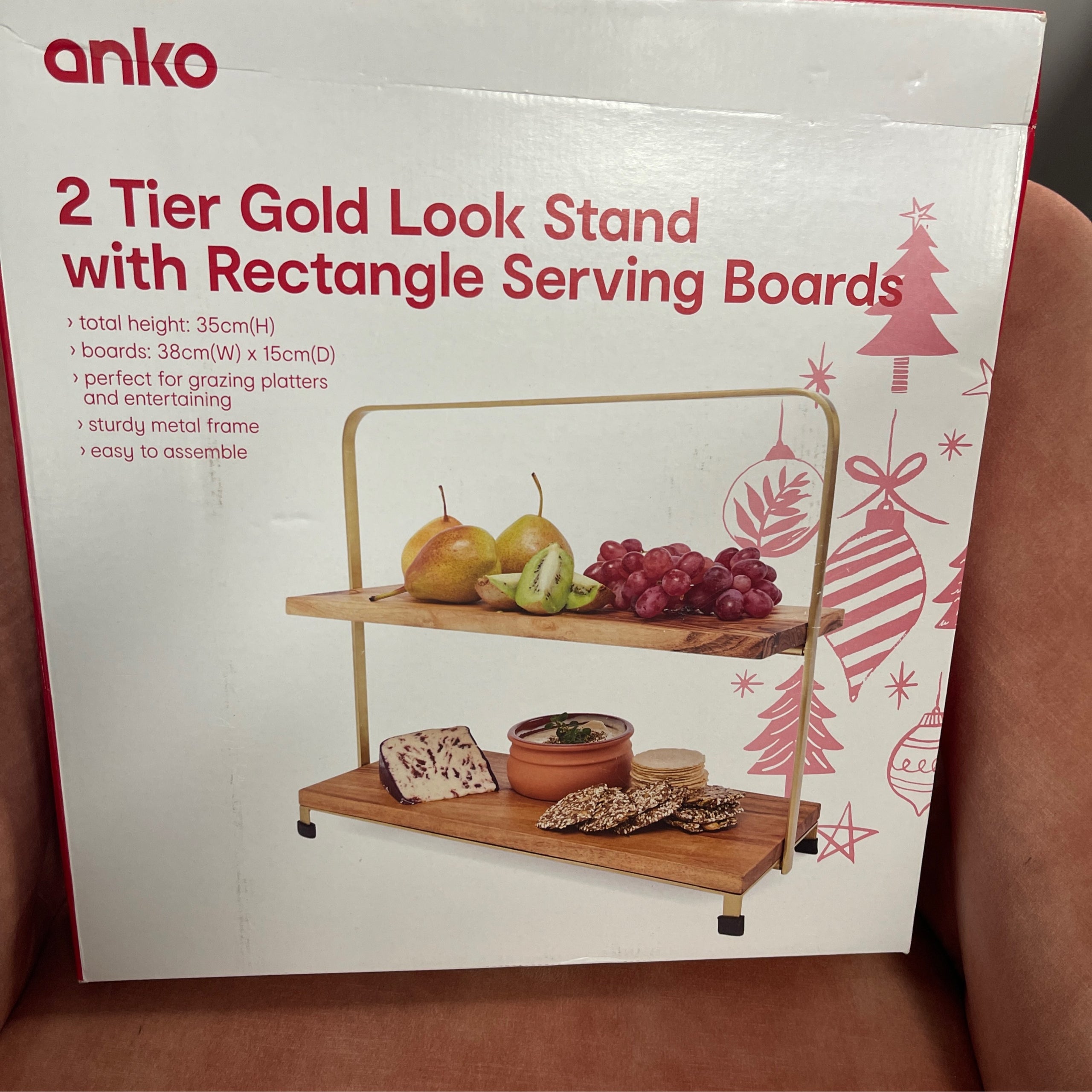 2 Tier Gold Stand/Serving | Just Seconds & Collectables