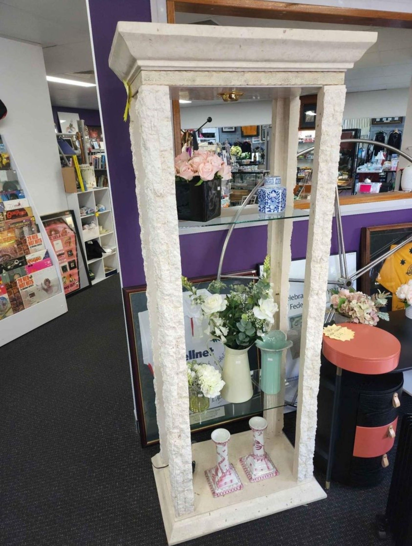 2 Tier Stone display Shelf | Just Seconds & Collectables